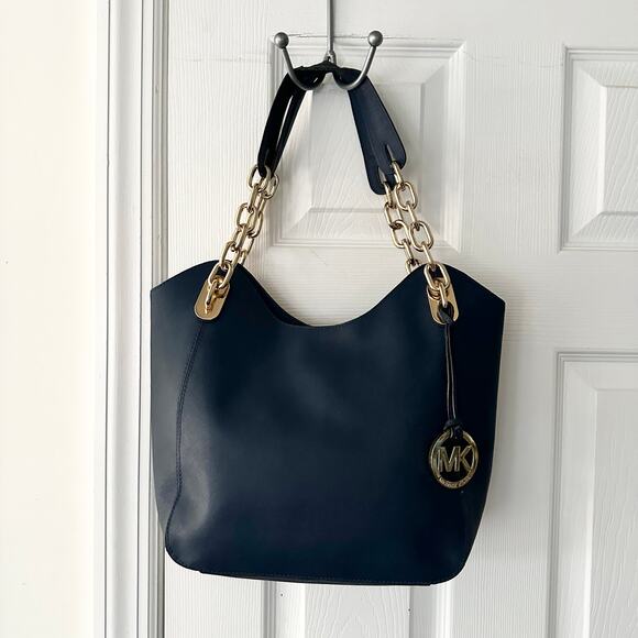 MICHAEL Michael Kors | Bags | Michael Kors Lily Blue Saffiano Leather ...